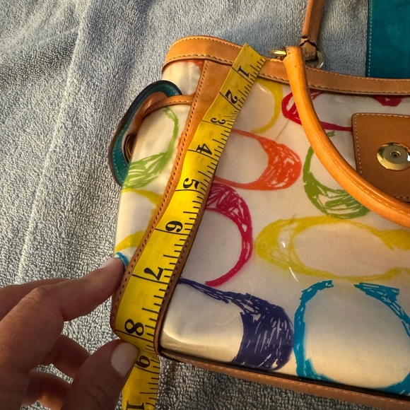 Coach | Bags | Coach Multicolored Pvc Tote Bag With Signature Design ...